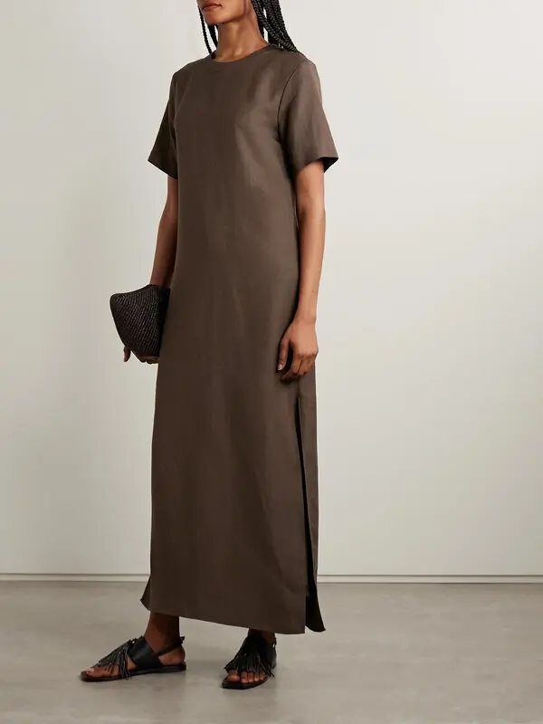 Brunello Cucinelli Bead-embellished Twill Midi Dress