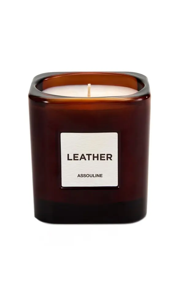 Assouline Library Candle: Leather - Neutral