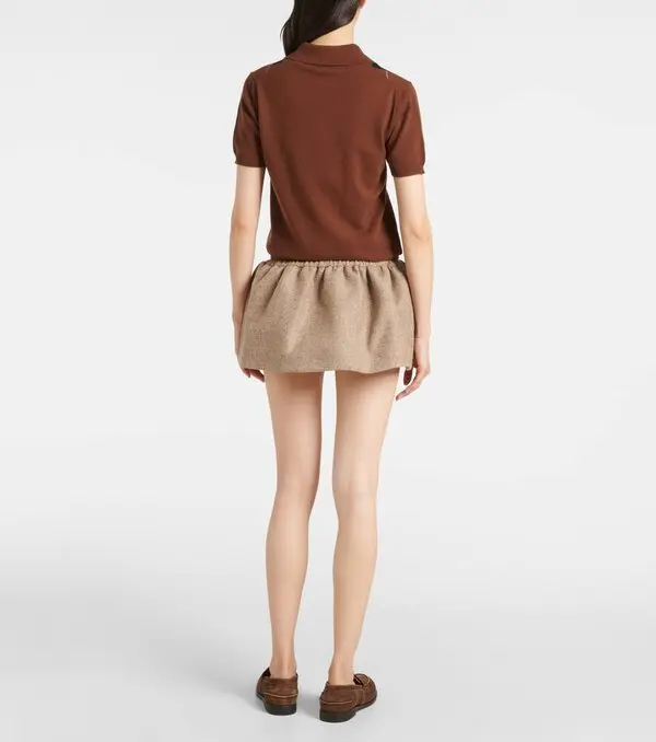 Miu Miu Virgin Wool Miniskirt