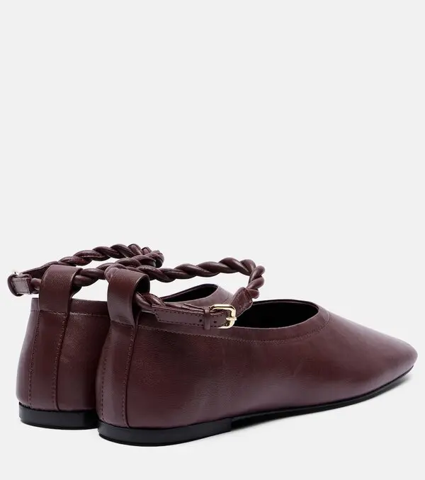 A.emery Steele Leather Flat - Burgundy