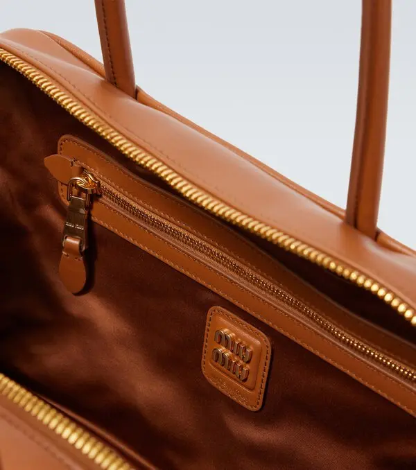 Miu Miu Beau Large Leather Tote Bag
