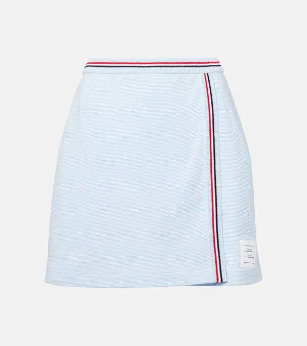 Thom Browne Cotton Wrap Skirt - Blue