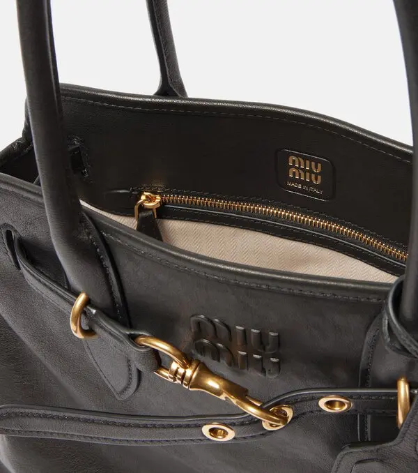 Miu Miu Medium Leather Tote Bag