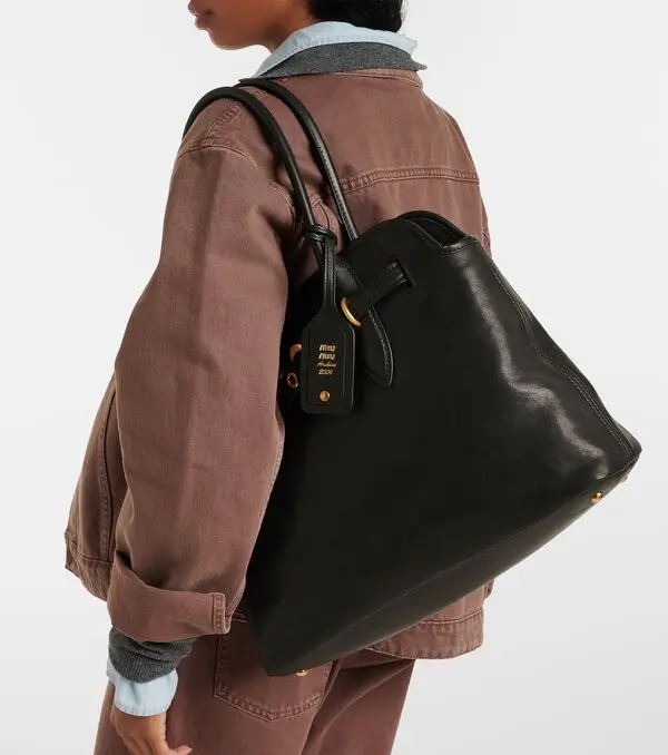 Miu Miu Medium Leather Tote Bag