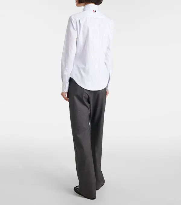 Thom Browne Pinstripe Cotton Poplin Shirt