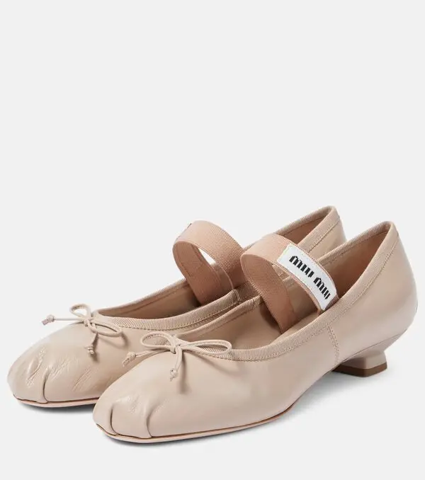 Miu Miu Leather Ballet Flats