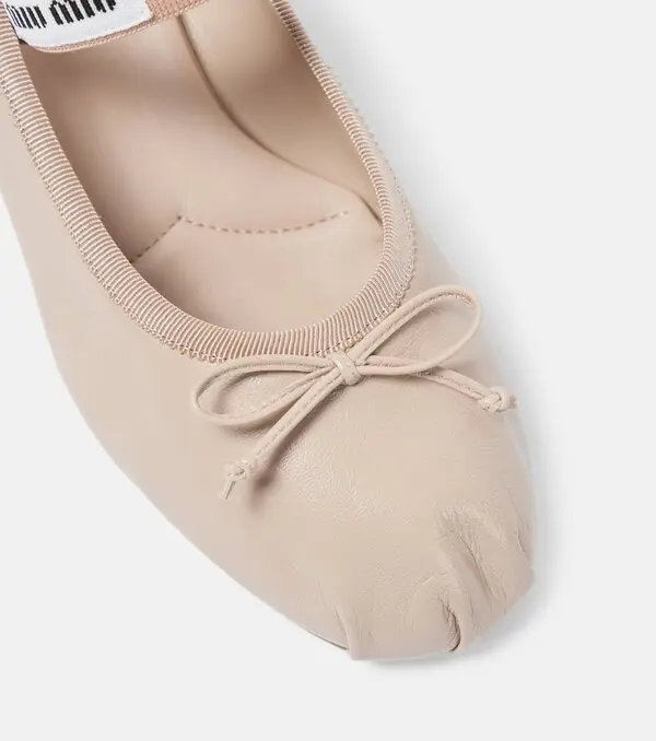 Miu Miu Leather Ballet Flats