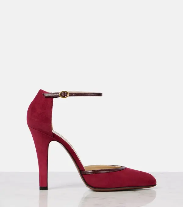Valentino Garavani Hi Dolly 105 Suede Pumps - Red