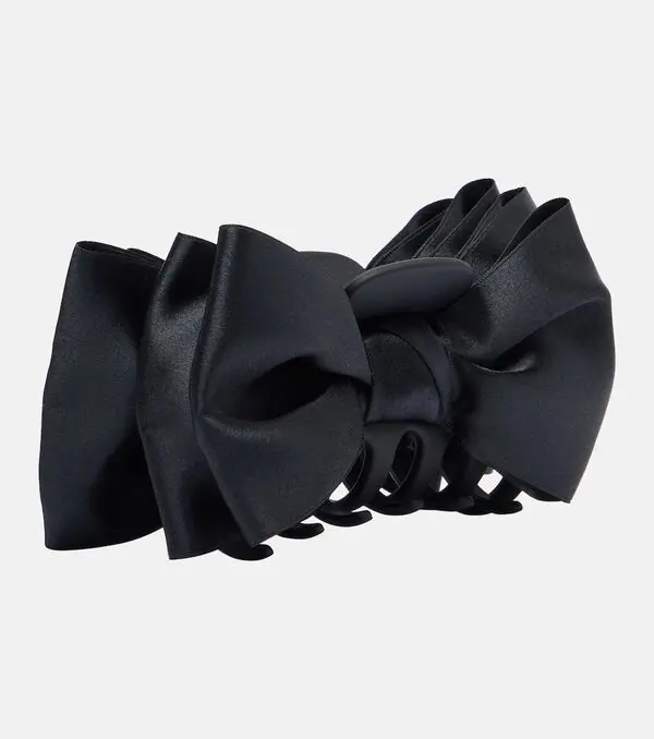 JENNIFER BEHR Agatha Satin Ribbon Hair Clip - Black