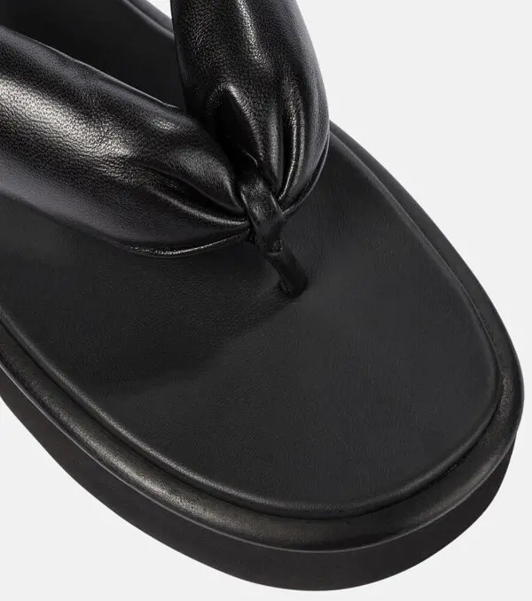 Miu Miu Leather Thong Sandals