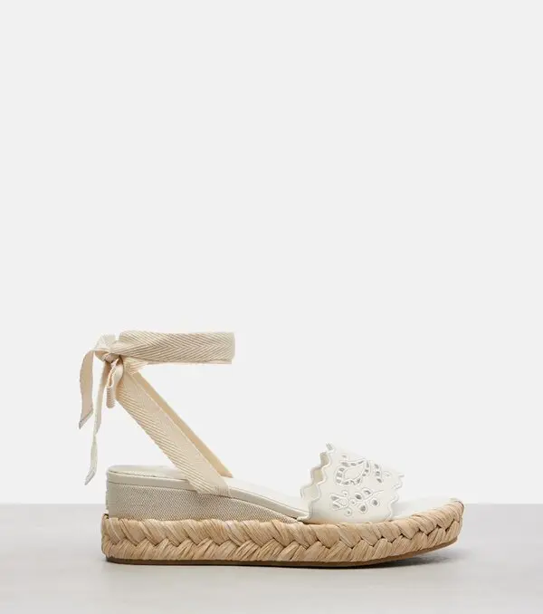 JIMMY CHOO Arlee 60 Embroidered Espadrille Wedges
