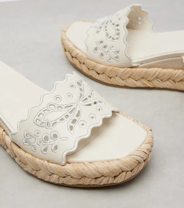 JIMMY CHOO Arlee 60 Embroidered Espadrille Wedges