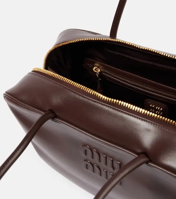Miu Miu Beau Large Leather Tote Bag