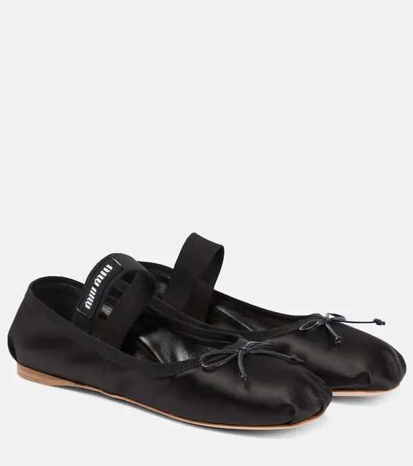 Miu Miu Satin Ballerina Flats