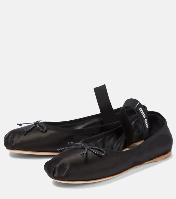 Miu Miu Satin Ballerina Flats