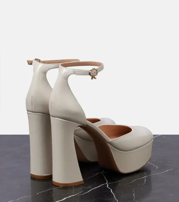 GIANVITO ROSSI Hilary Platform Pumps - White