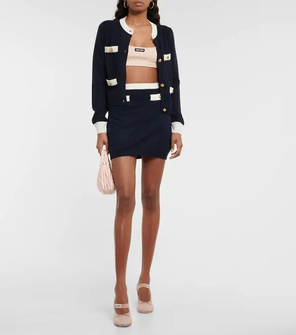 Miu Miu Cashmere Mini Skirt