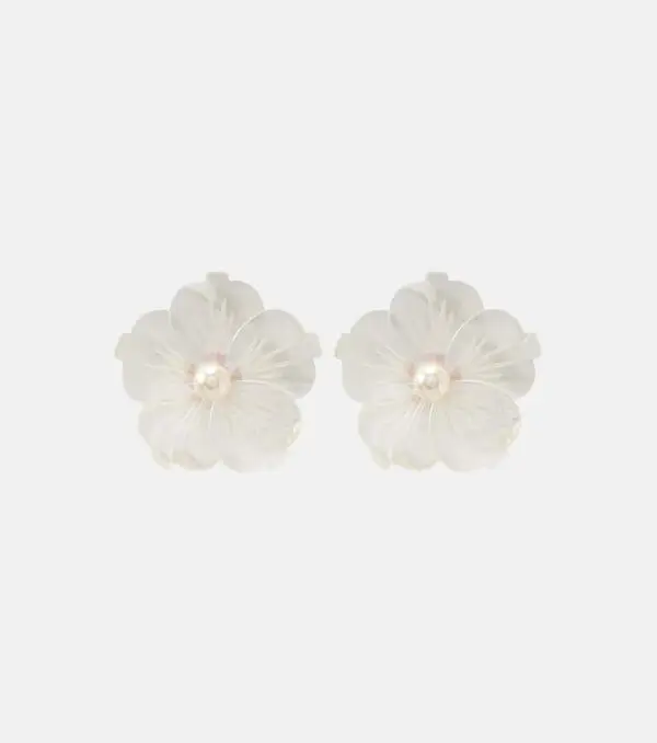 JENNIFER BEHR Zia Faux-pearl Earrings - White
