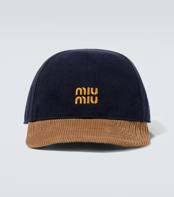 Miu Miu Logo Baseball Cap - Blue