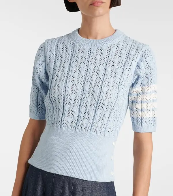 Thom Browne 4-bar Pointelle Cotton Top