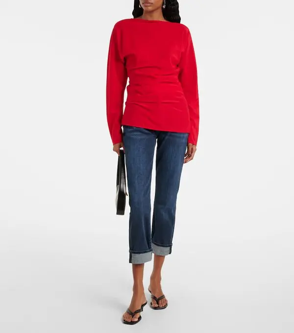 7 For All Mankind Relaxed Skinny Cropped Jeans