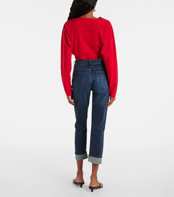 7 For All Mankind Relaxed Skinny Cropped Jeans
