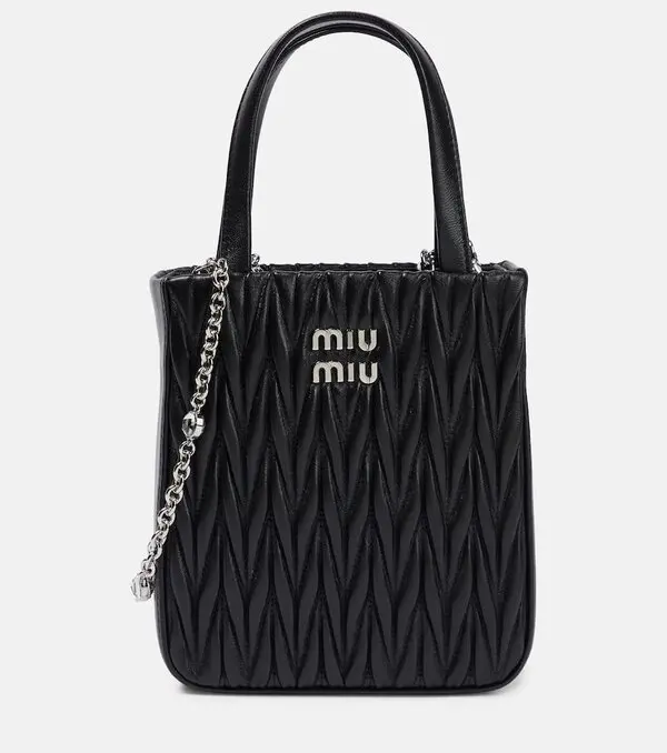Miu Miu Matelassé Leather Tote Bag