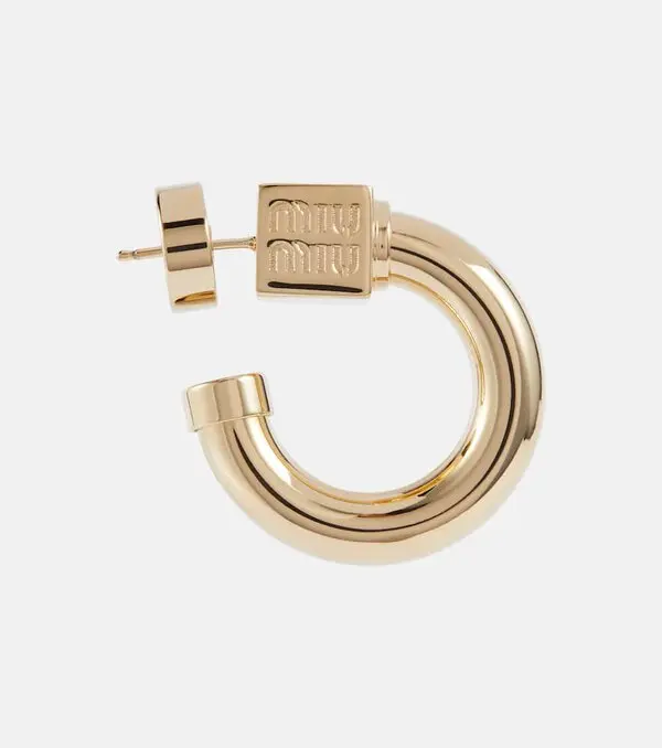 Miu Miu Logo Hoop Earrings