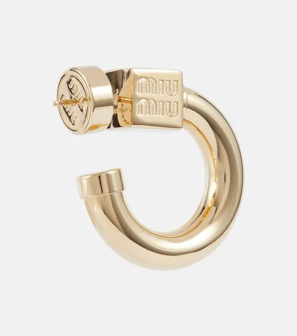 Miu Miu Logo Hoop Earrings