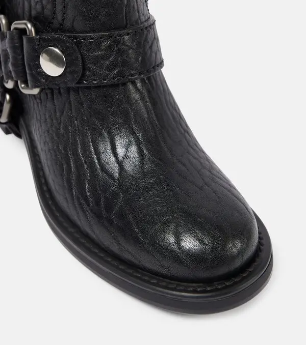 Miu Miu Leather Biker Boots