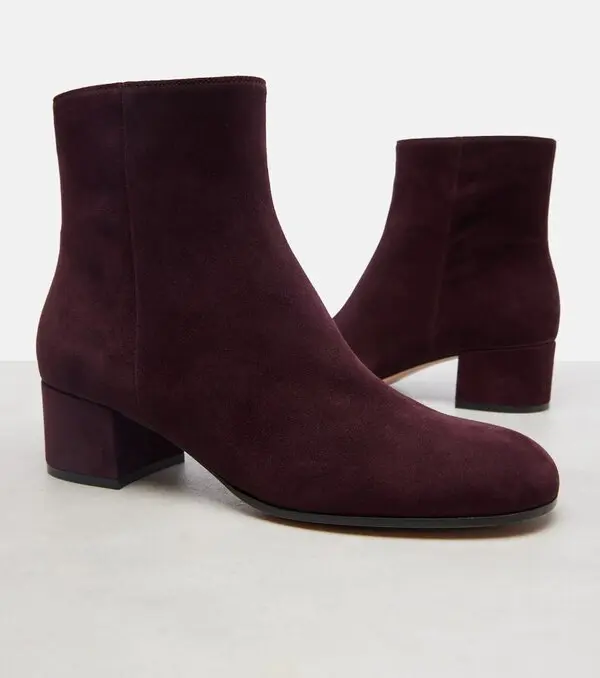 GIANVITO ROSSI Joelle 45 Velvet Ankle Boots