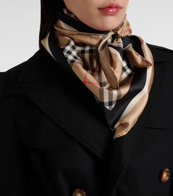 Burberry Check Silk Twill Scarf