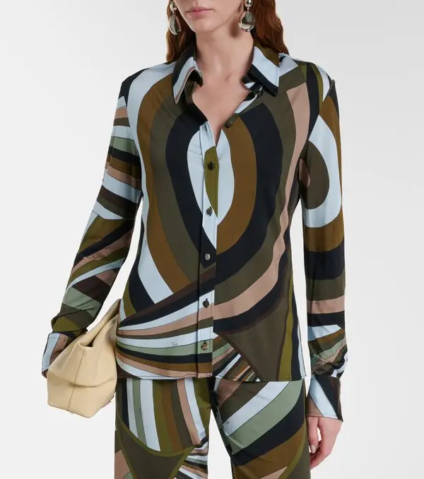Emilio Pucci Marmo Silk Shirt - Multicoloured