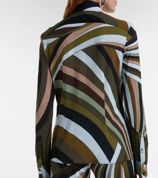 Emilio Pucci Marmo Silk Shirt - Multicoloured