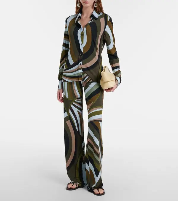 Emilio Pucci Marmo Silk Shirt - Multicoloured
