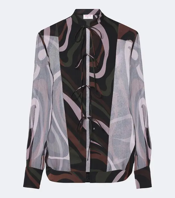 Emilio Pucci Marmo Silk Shirt - Multicoloured