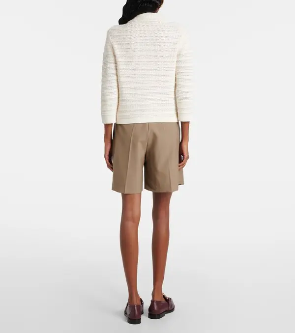 Dorothee Schumacher Pointelle Cotton-blend Cardigan - White