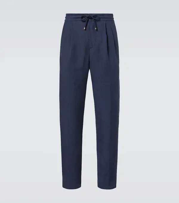Brunello Cucinelli Linen Straight Pants