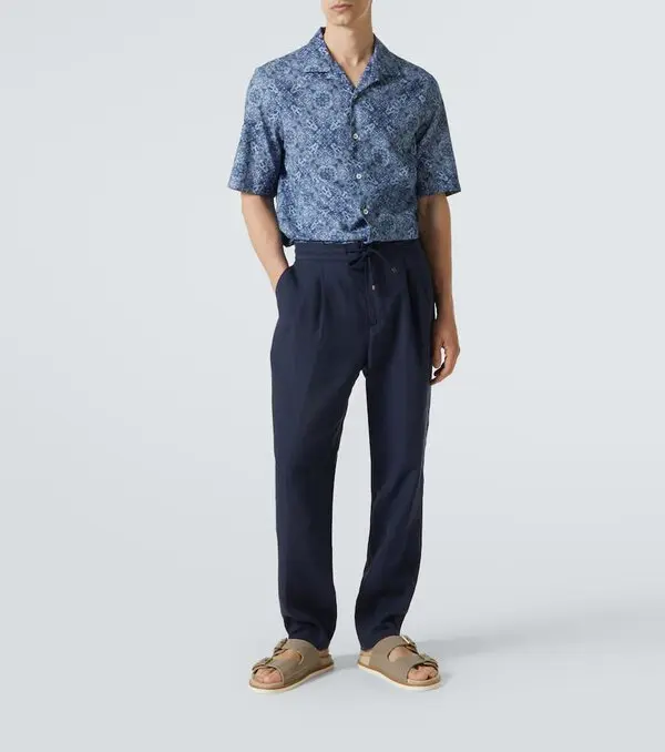 Brunello Cucinelli Linen Straight Pants