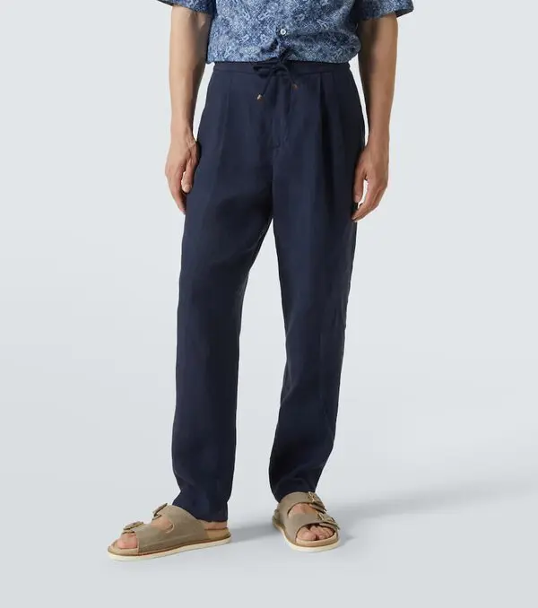 Brunello Cucinelli Linen Straight Pants