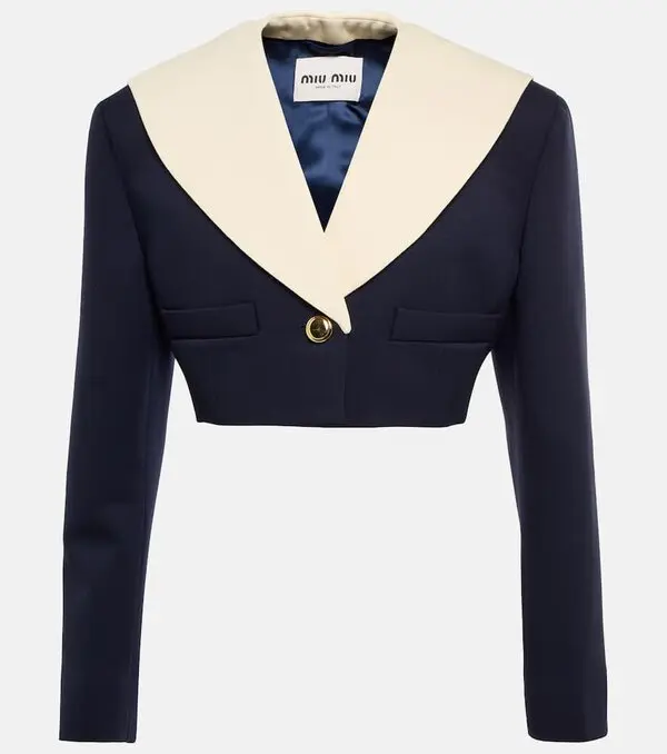 Miu Miu Crop Wool Jacket