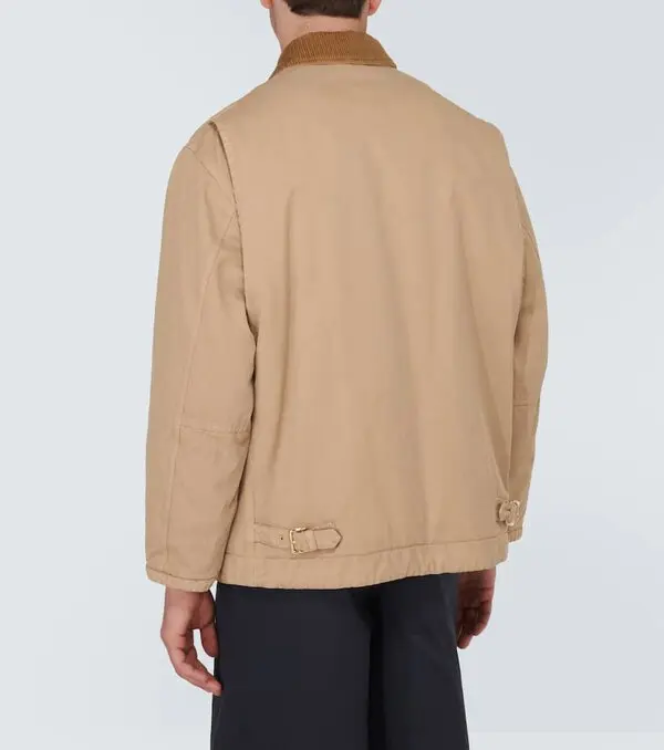 Miu Miu Cotton Gabardine Blouson Jacket - Brown