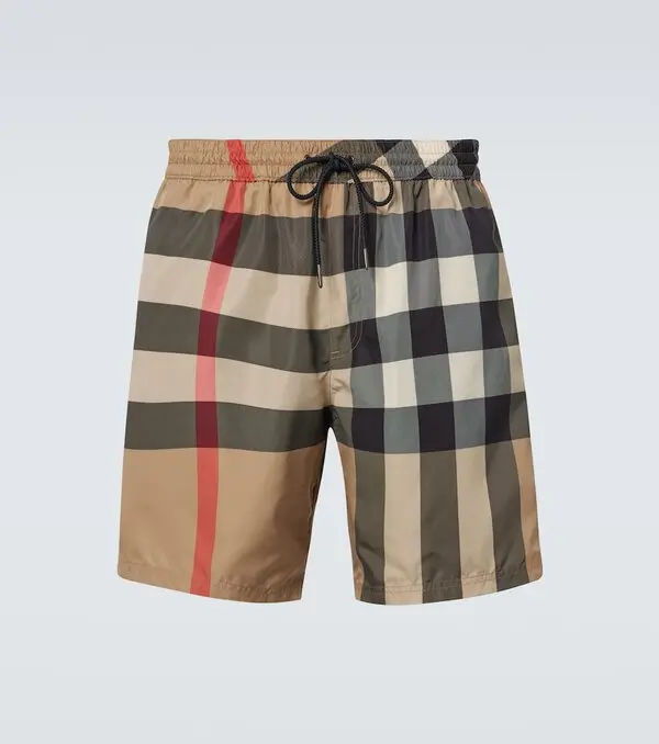 Burberry Check Swim Trunks