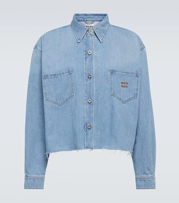Miu Miu Cropped Denim Shirt