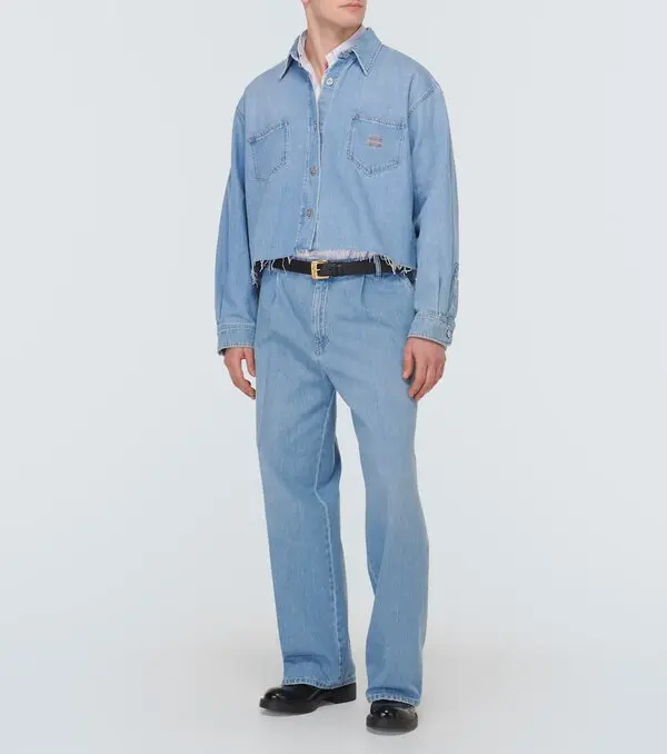 Miu Miu Cropped Denim Shirt