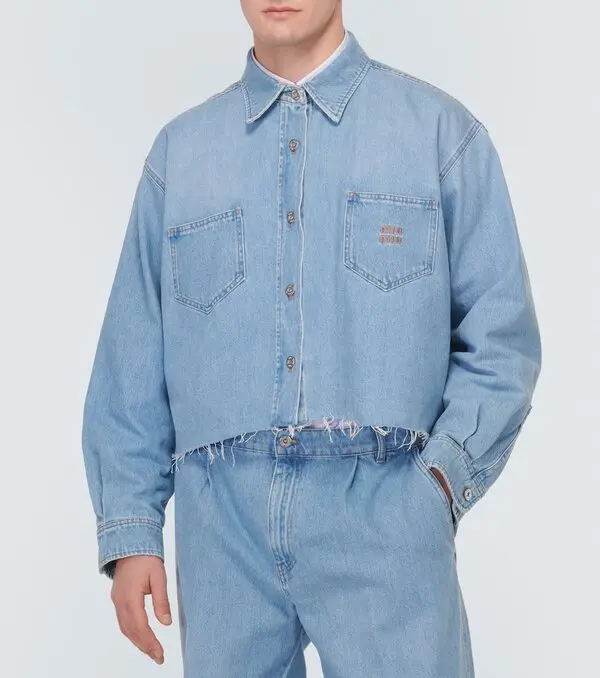 Miu Miu Cropped Denim Shirt