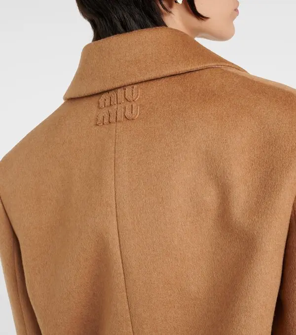 Miu Miu Double-breasted Camel Hair Jacket