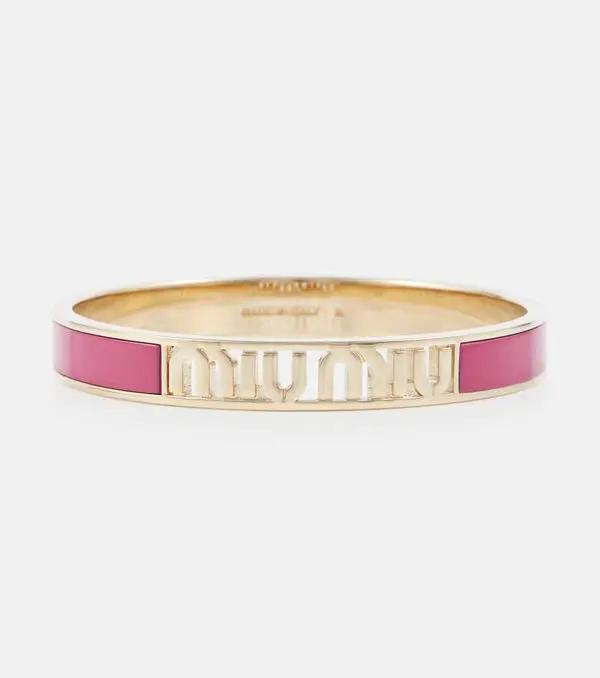 Miu Miu Logo Enameled Bracelet - Pink
