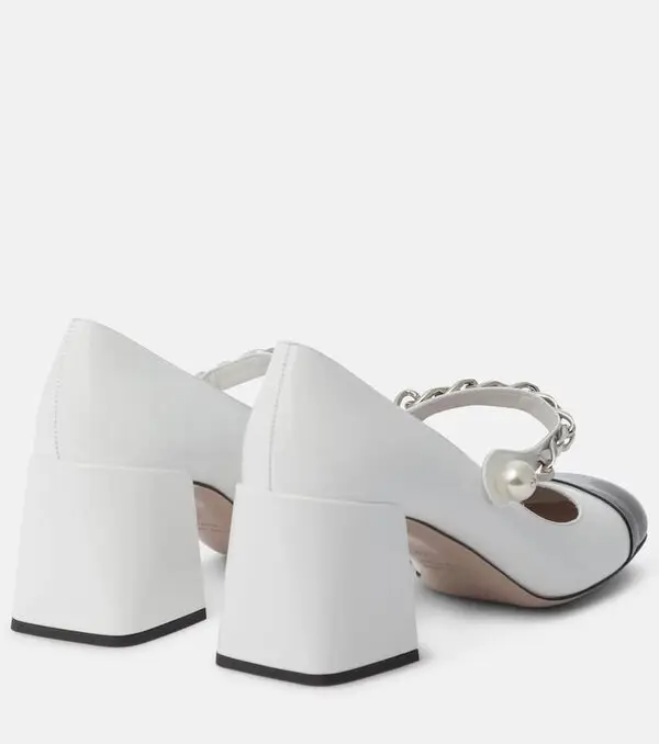 Miu Miu Mary Jane Leather Pumps