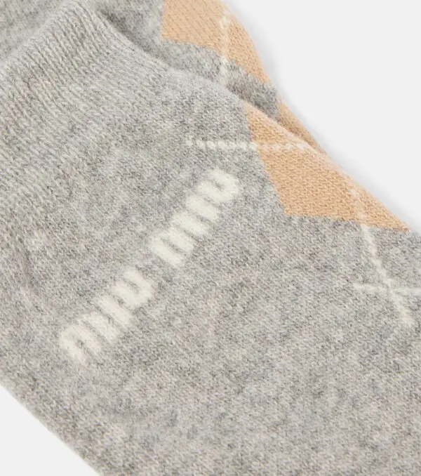 Miu Miu Wool And Cashmere-blend Knee High Socks
